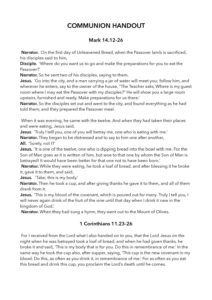 Handout Communion - Bible in brief